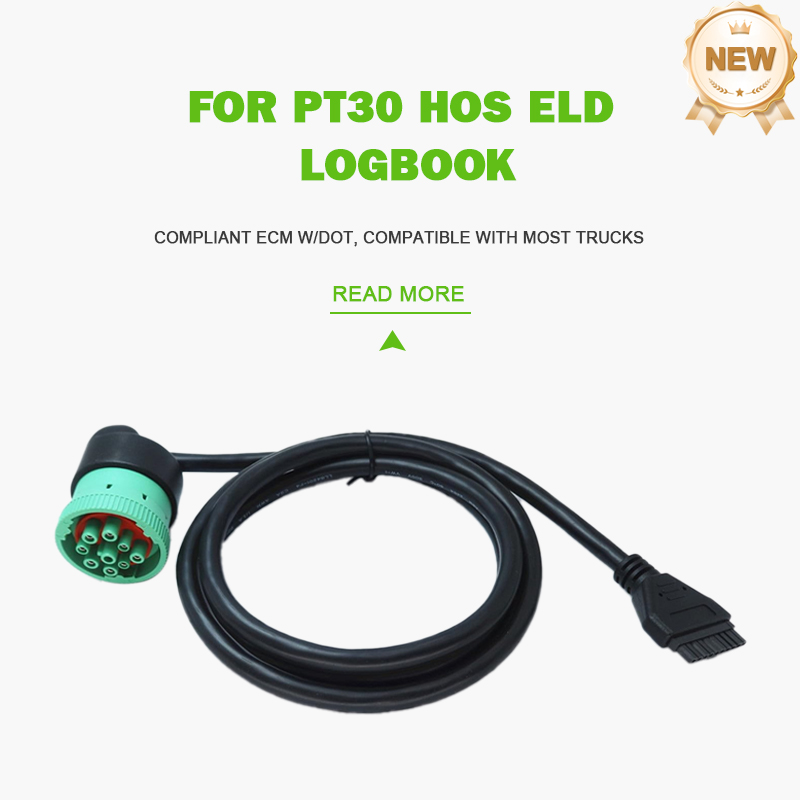 Cable for PT30 HOS ELD Logbook, Compliant ECM w/DOT, Compatible with ...
