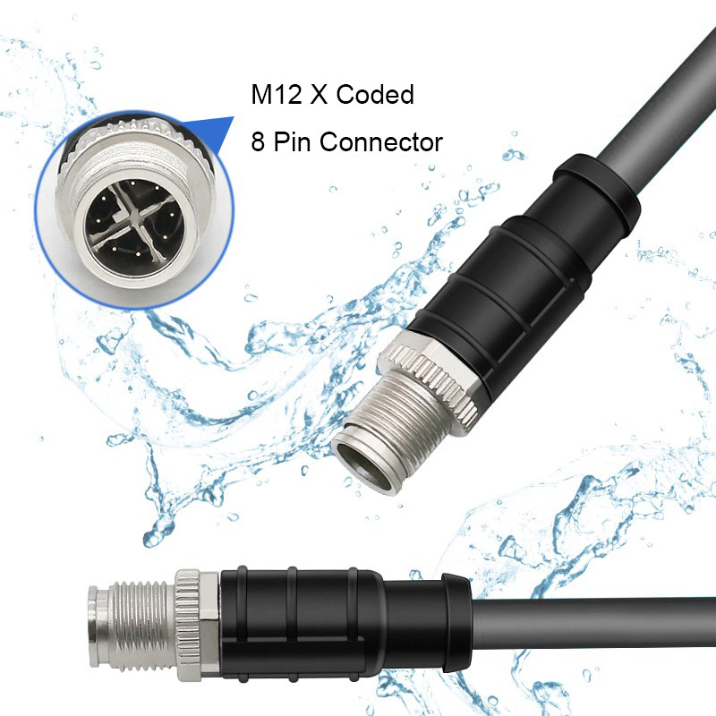 Security Network IP Camera With M12 x coded 8pin connector cable | ENSTER