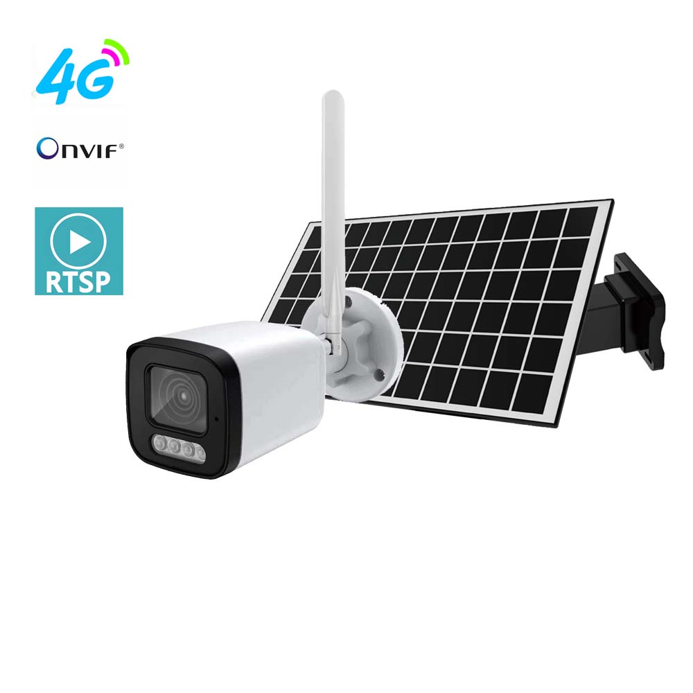 Solar Powered ONVIF RTSP 4G Sim Card Two-Way Audio CCTV Wireless ...