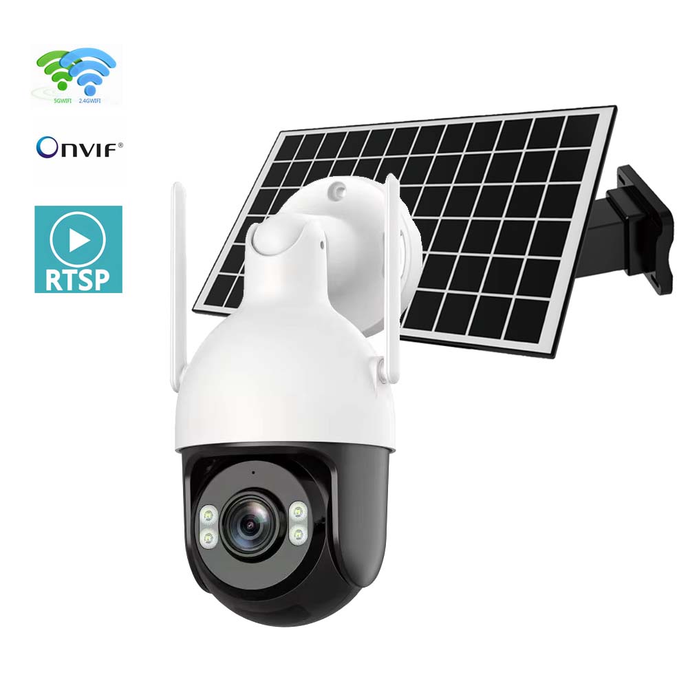 Câmera IP PTZ Wi-Fi ONVIF de banda dupla de 8 MP (2,4 GHz e 5,8 GHz ...