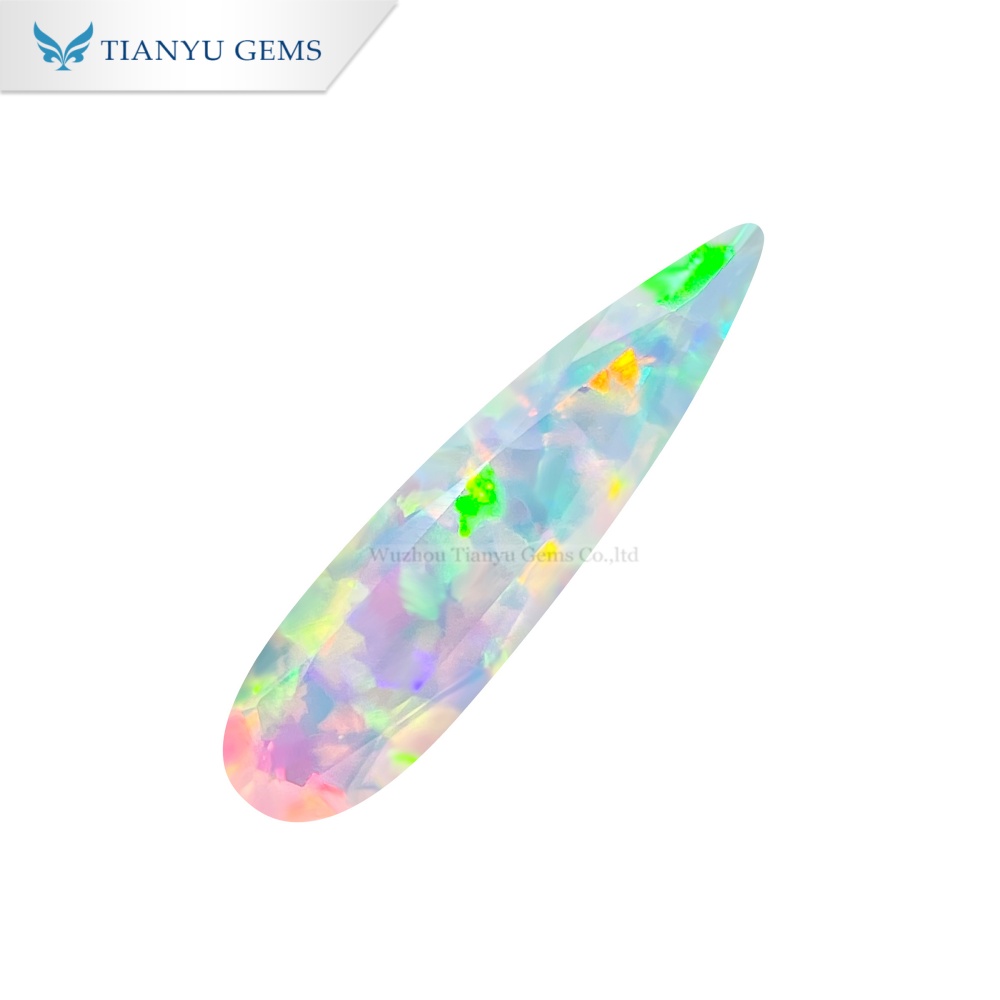 Pinahabang Hugis ng Peras Synthetic Opal | Mga hiyas ng Tianyu