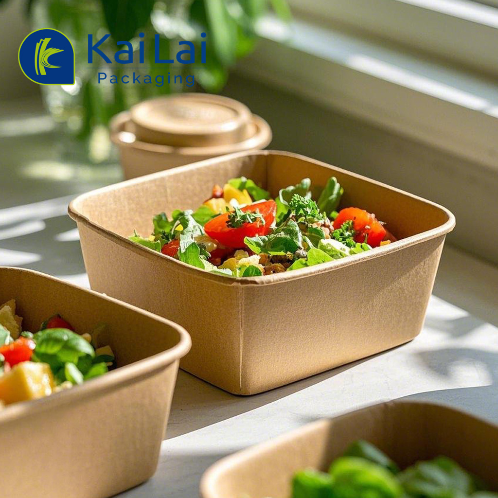 Recyclable 500ML 750ML 1000ML Custom logo Printing Disposable Salad ...