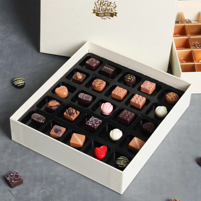 square chocolate box
