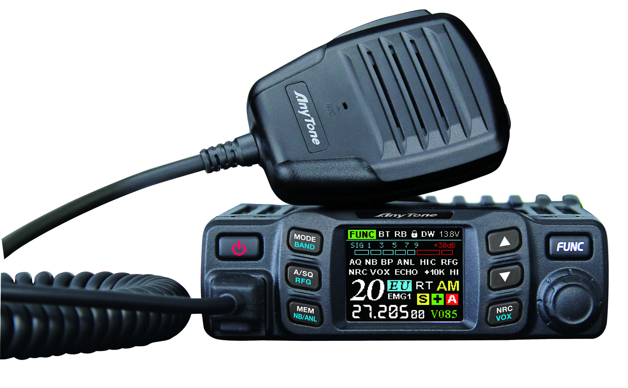 AT-5000 10 Meter Mobile Ham Radio, 30W SSB AM/FM HF Transceiver with ...
