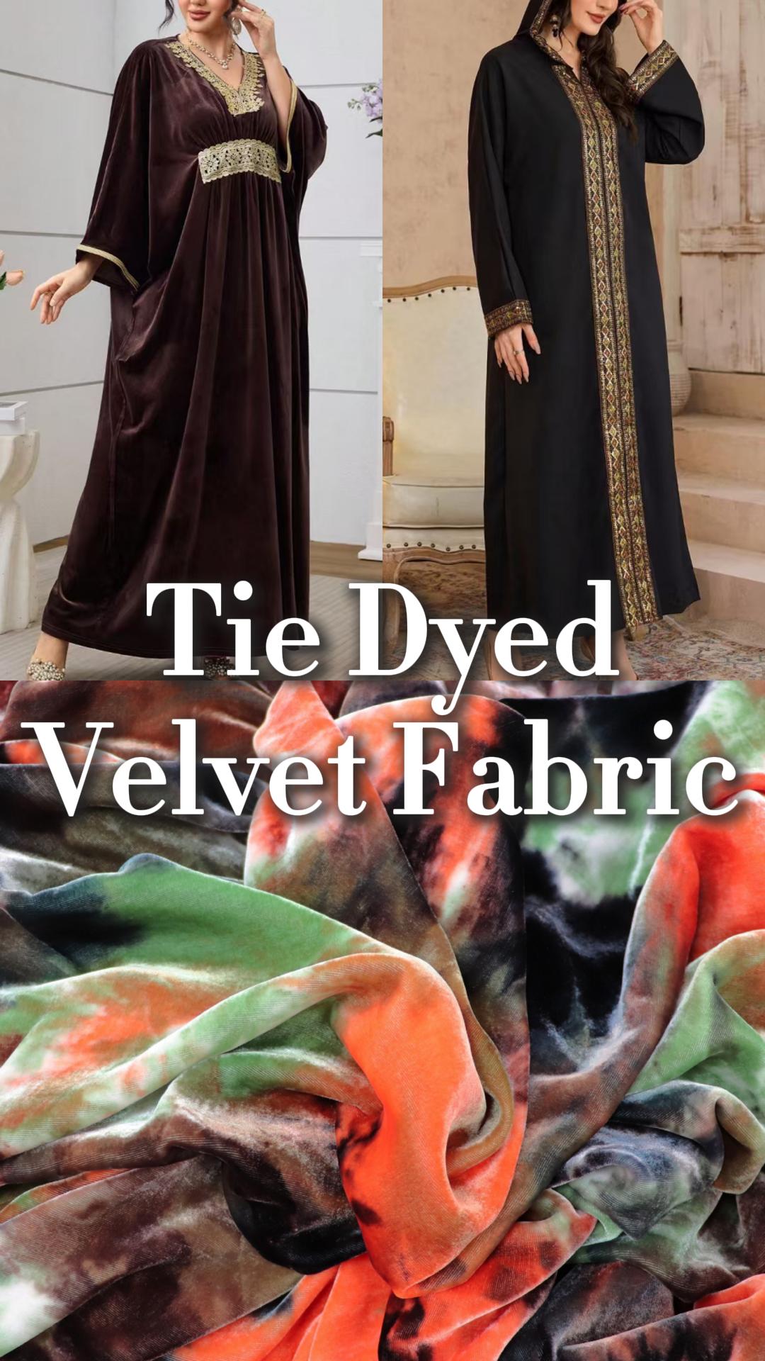 Tissu coréen tissé en rayonne et nylon tie-dye velours | Jiede Fabric