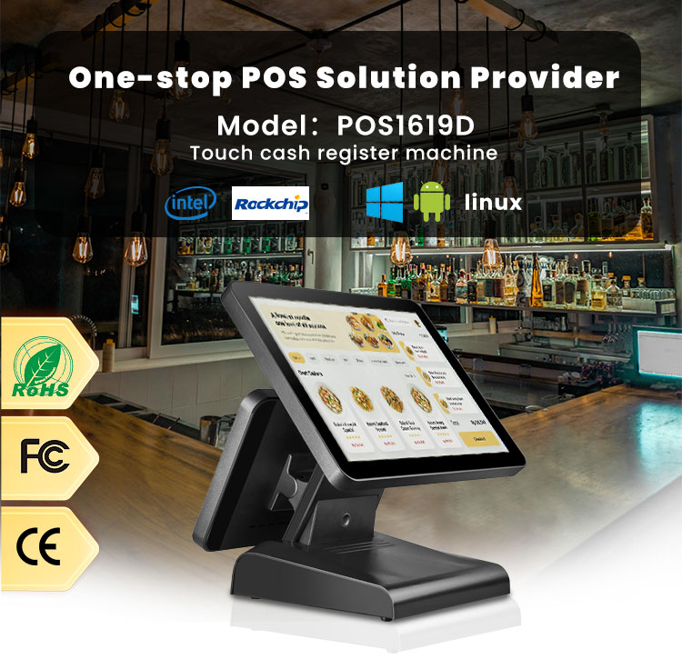 Quality POS1619D Supermarket & Restaurant Cash Register!Dual-screen ...