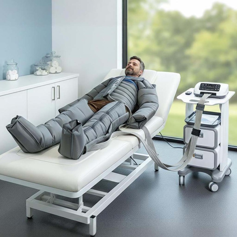 Full Body Compression Therapy Lymphatic Massage Machine for Arm Abdomen ...