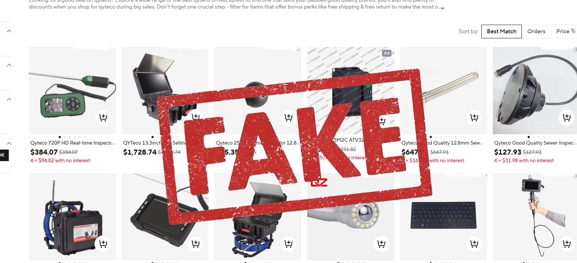 Declaration of Not Selling QYTeco Products on AliExpress l QYTeco | QYTeco