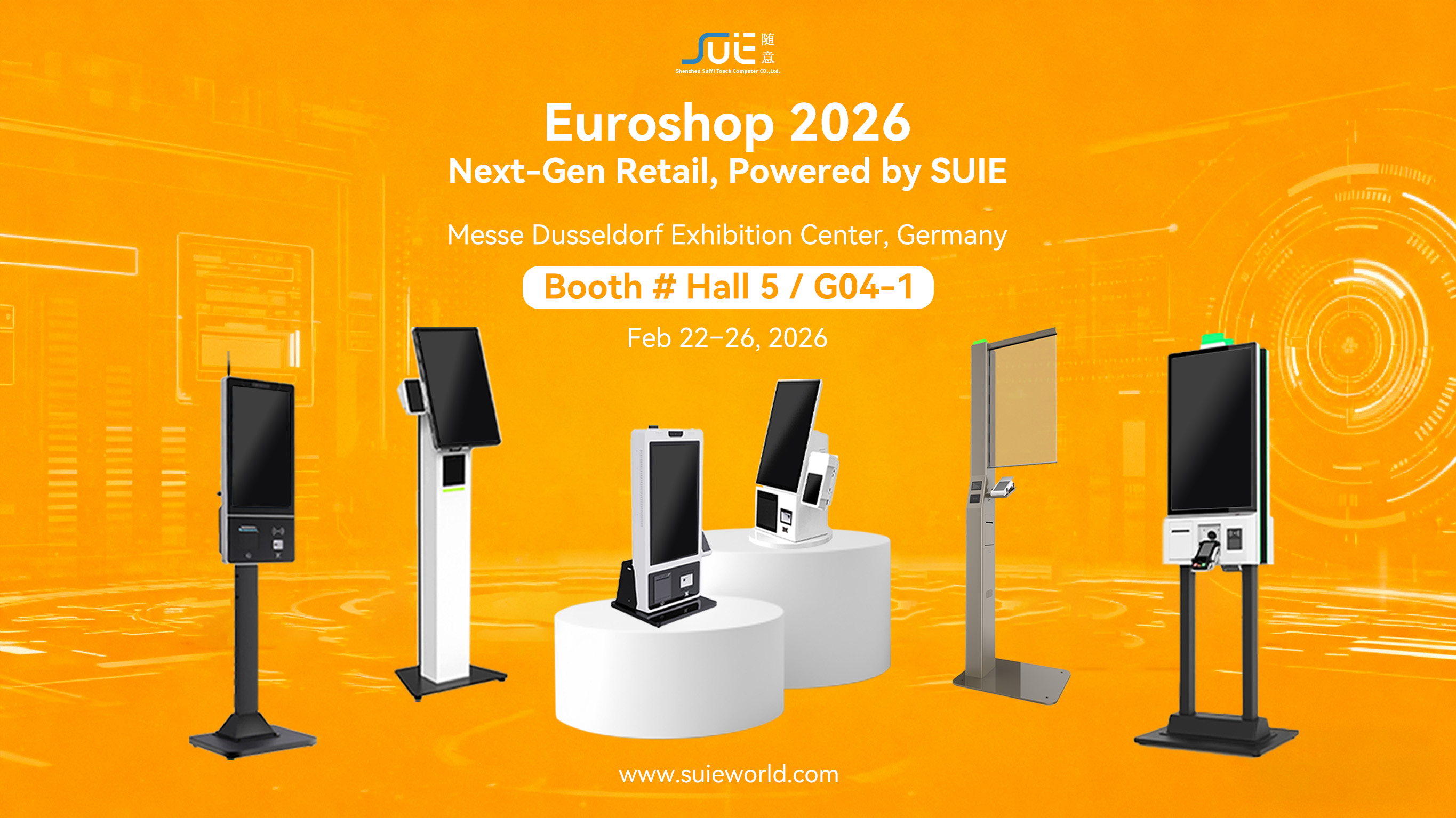 SUIE's Next-Gen Self Ordering Kiosks Show at EuroShop 2026 in ...