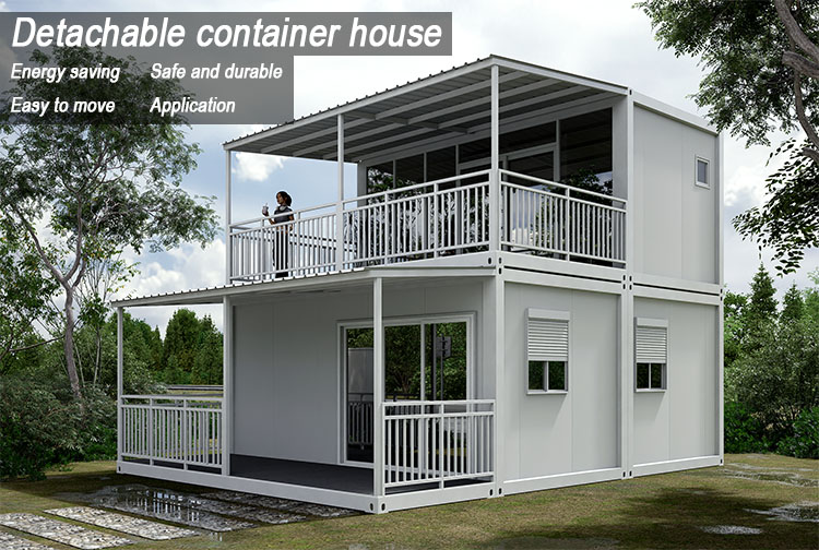 TOPPRE Prefabricated House 2 Room Detachable Container 2 Story Granny ...