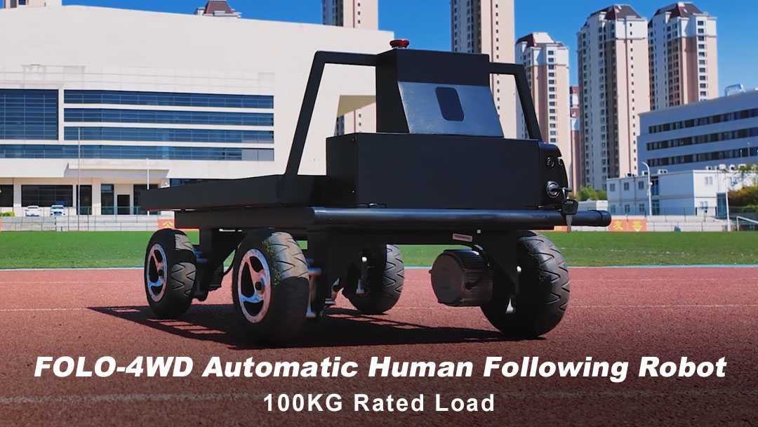 FOLO-4WD 200KG Automatic Human Following Cart Robot for Heavy Loads ...