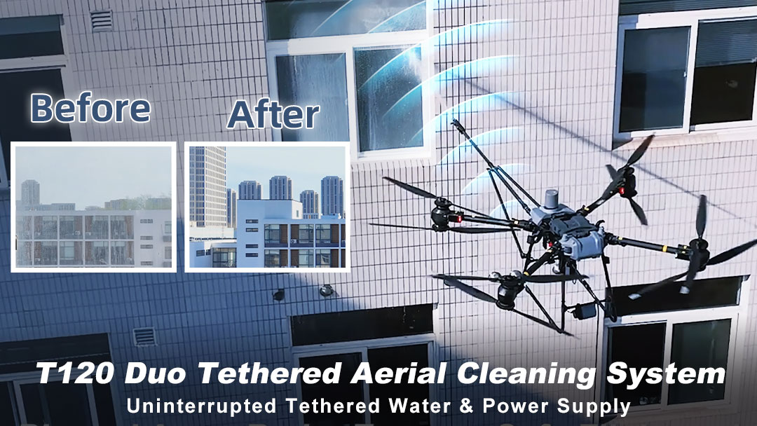 AeroClean T120 Duo Tethered Aerial Cleaning & Power Supply System for ...