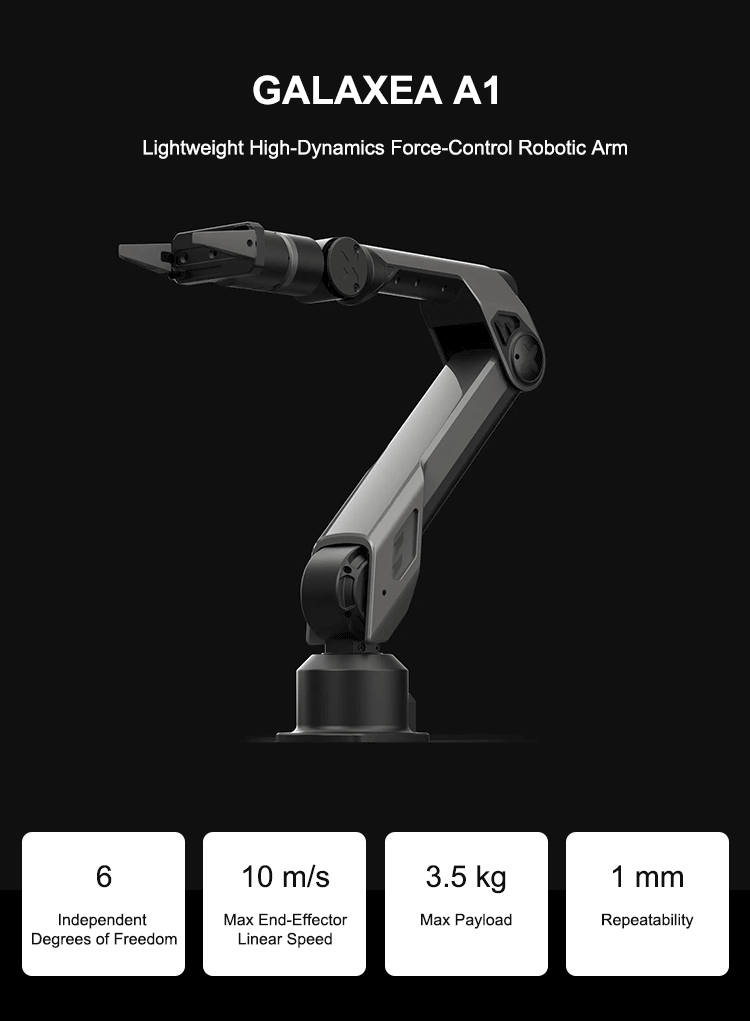 GALAXEA A1 Lightweight High-Dynamics Force-Control Robotic Arm | FOXTECH ROBOT