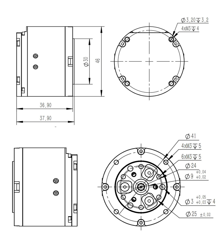 Motore servo brushless DAMIAO DM-J3507-2EC con giunto MIT, doppio ...
