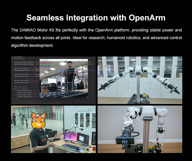 DAMIAO Motor System for OpenArm Open-Source Humanoid Robot Arm - High-Precision, Modular Drive ...