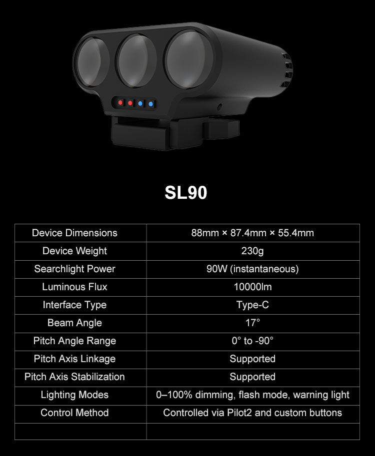 SL60 Professional Drone Searchlight & Warning Light Series | FOXTECH ROBOT