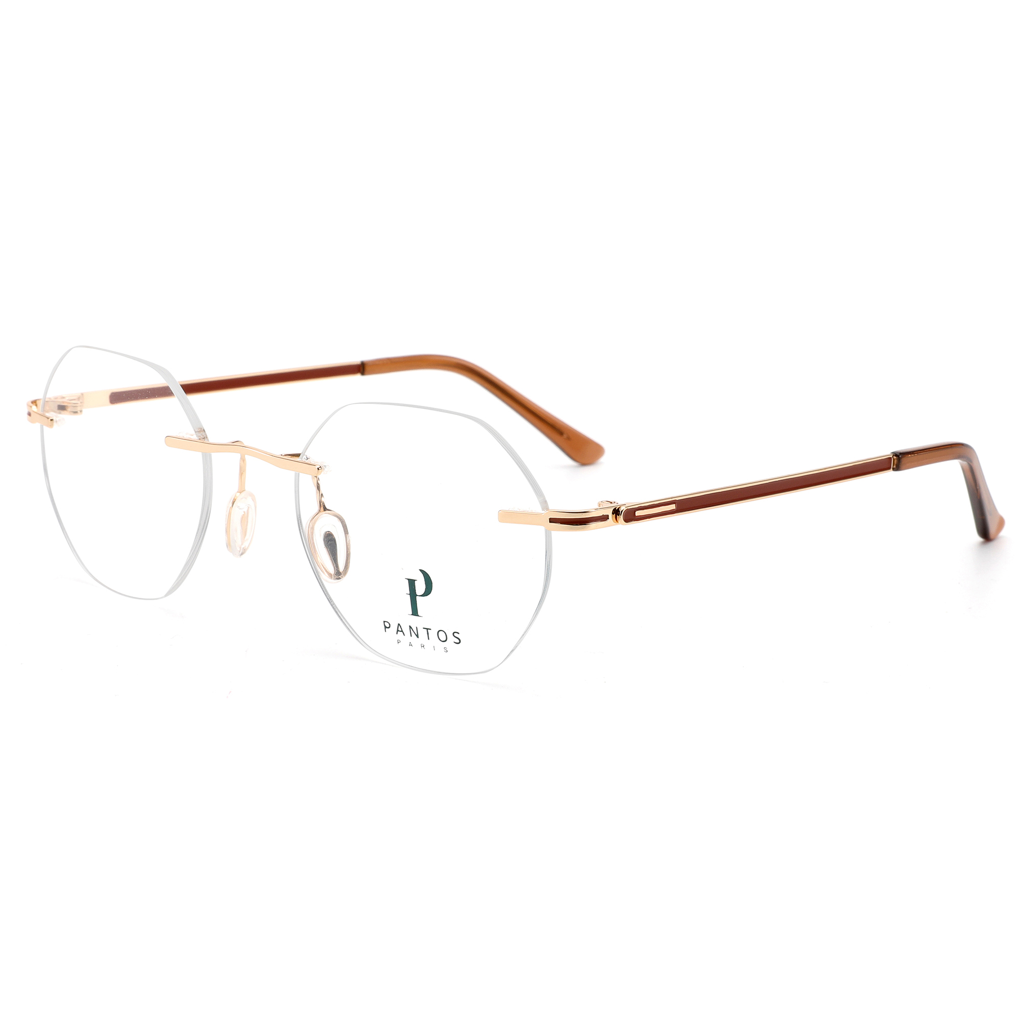 Occhiali da vista di lusso in metallo senza montatura: minimalismo ...