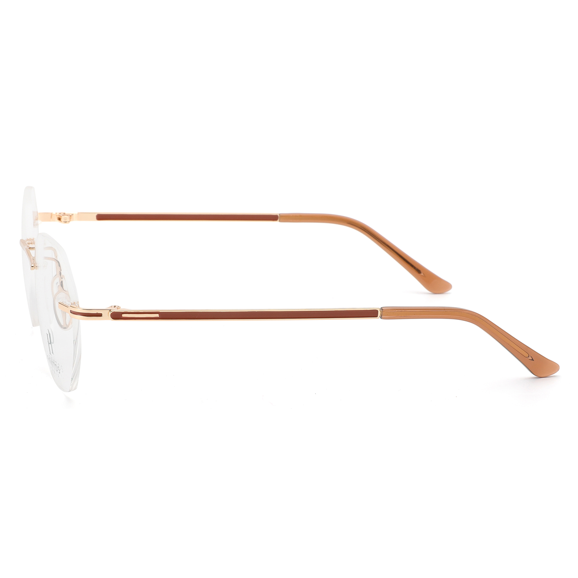 Occhiali da vista di lusso in metallo senza montatura: minimalismo ...