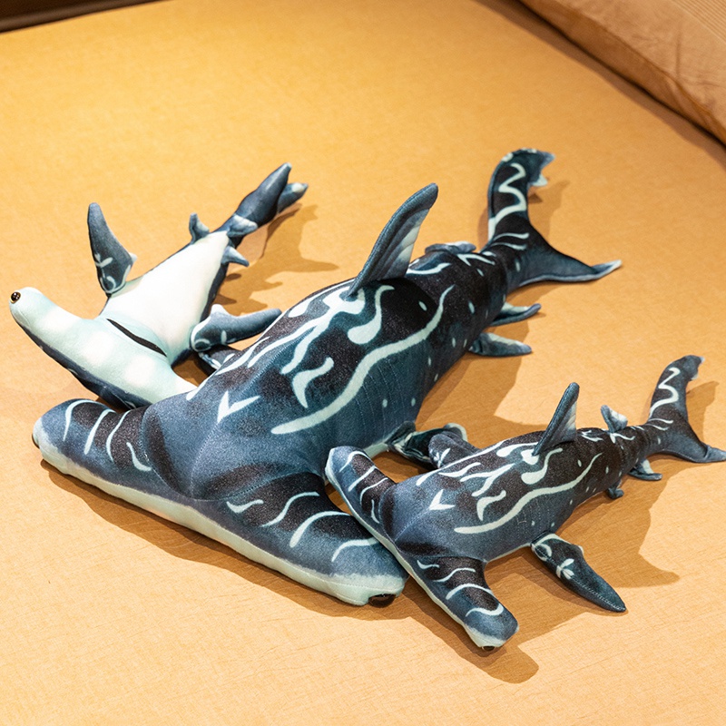 Realistic Hammerhead Shark Plush Doll - Soft and Cute Stuffed Shark Toy ...