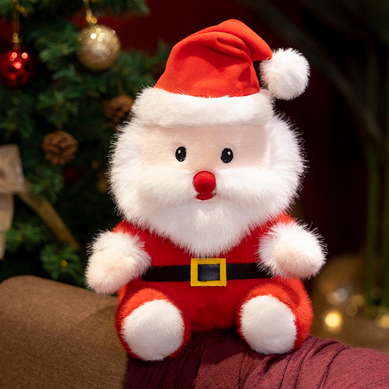 European Mink Santa Claus Plush Toy - Soft Stuffed Santa Doll for ...