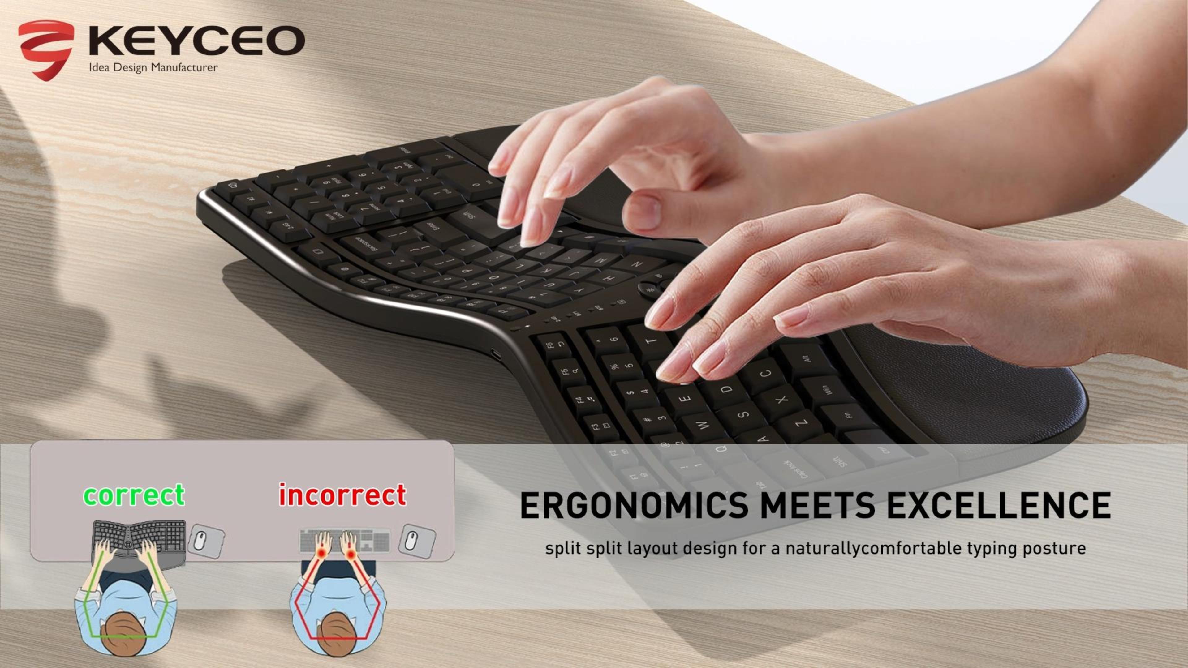 What's the advantage for Ergonomic keyboard ? | KEYCEO