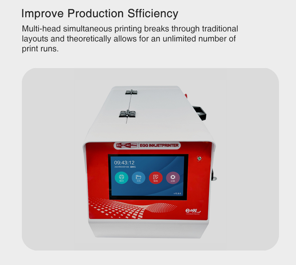 Egg Product Six-Head Inkjet Printer - Egg Printer | Faith