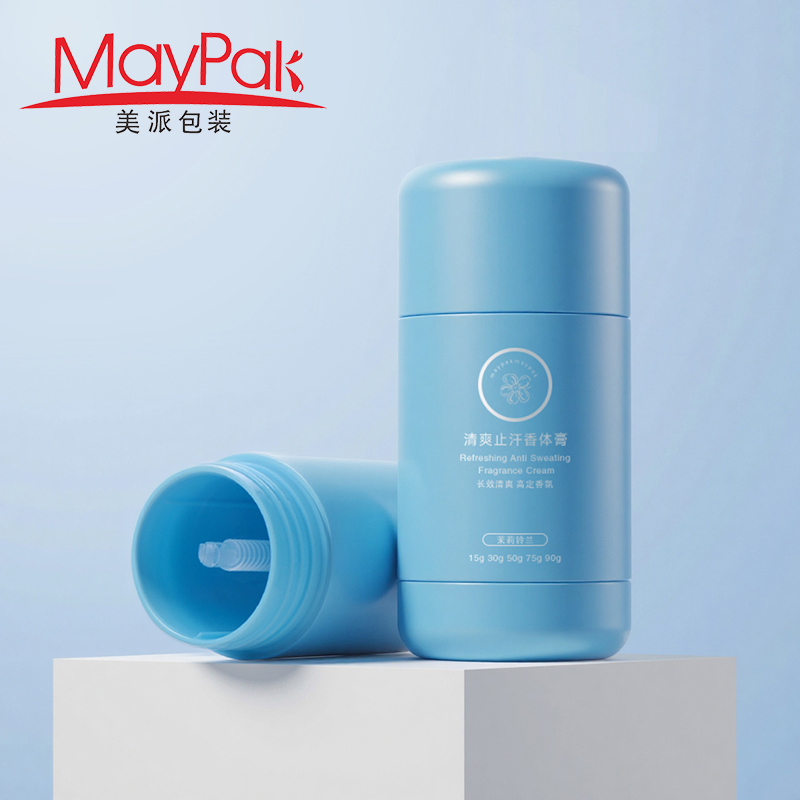 Wholesale 15g 30g 50g 75g 90g Round Cylinder Plastic PP PCR Body Balm Empty Twist up Deodorant ...