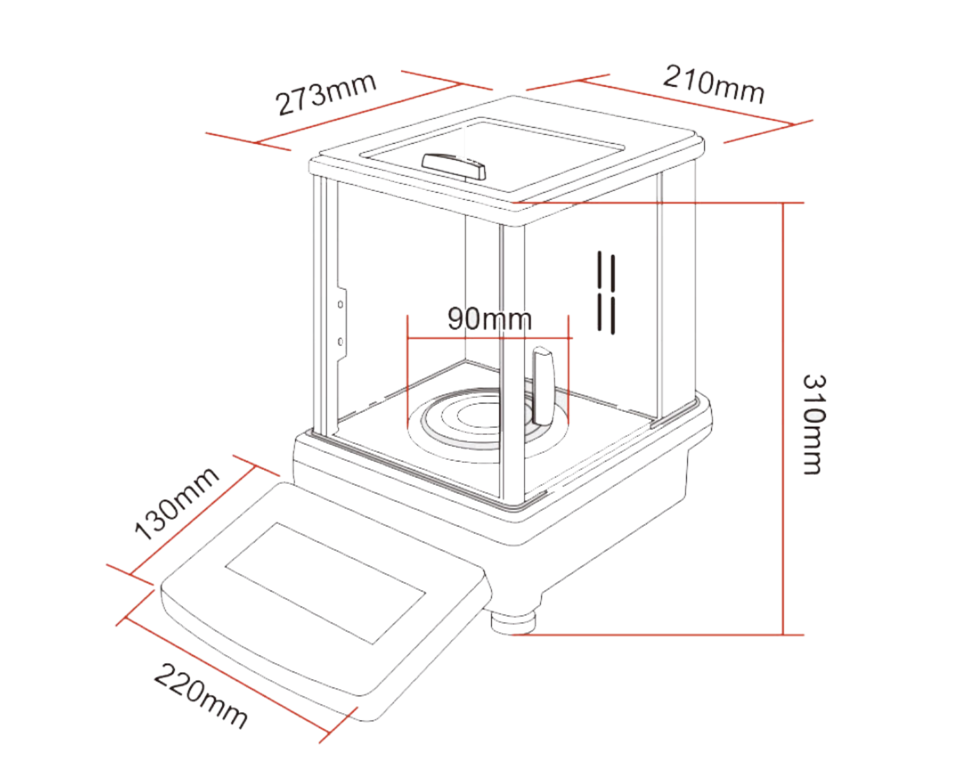 0.01mg electronic analytical balance designed for precision weighing | W&J